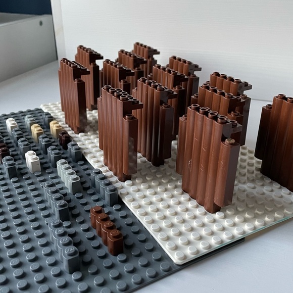 Lego | Toys | Lego 340 Brown Panel W Log Profile Palisade Western Fort ...